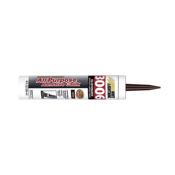 White Lightning 3006 Brown Siliconized Acrylic Caulk Sealant 10 oz ...