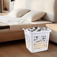 2 Bushel Square Tall Plastic Laundry Basket, 72 L Large Plastic Hamper ...