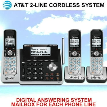 AT&T Connect to Cell TL86103 DECT 6.0 Cordless Phone, Silver Black ...