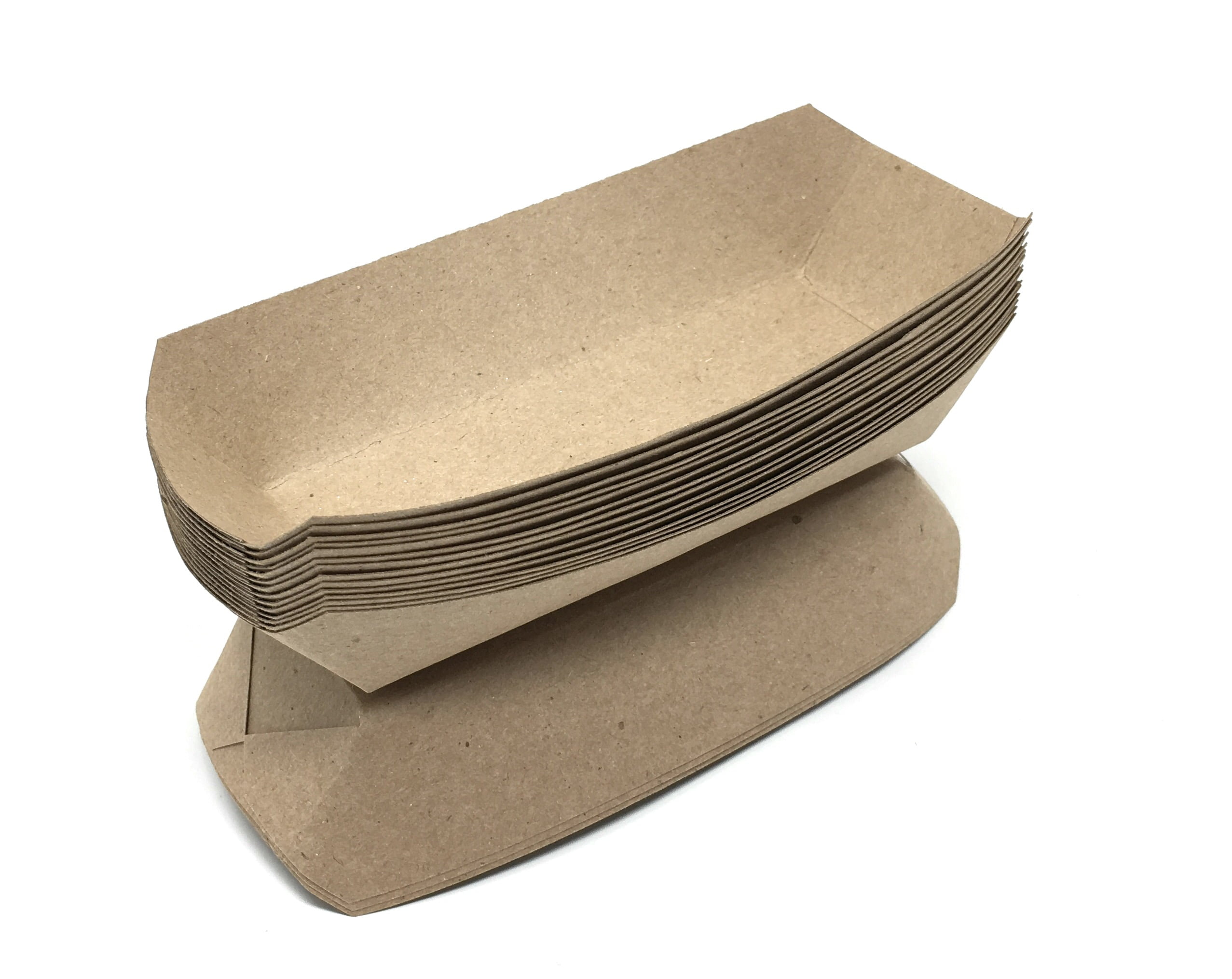 Mr Miracle Disposable Brown Kraft Paper Hot Dog Trays Made in USA, 7 x ...