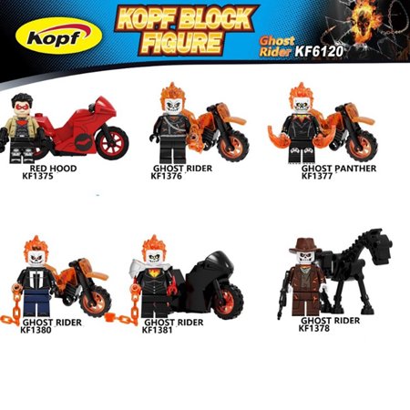 Alician Lego Minifigures Building Blocks Toy Ghost Rider Motorcycle ...