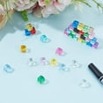 1 Box 17 Colors 170Pcs Acrylic Cube Beads No Hole Resin Square Ice ...