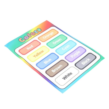 Laminated Colors Chart, Distinguishable Colors Poster Chart For Kids ...