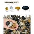 15LB Natural River Rocks for Plants, 1-2.2'' Mixed Color Decorative ...