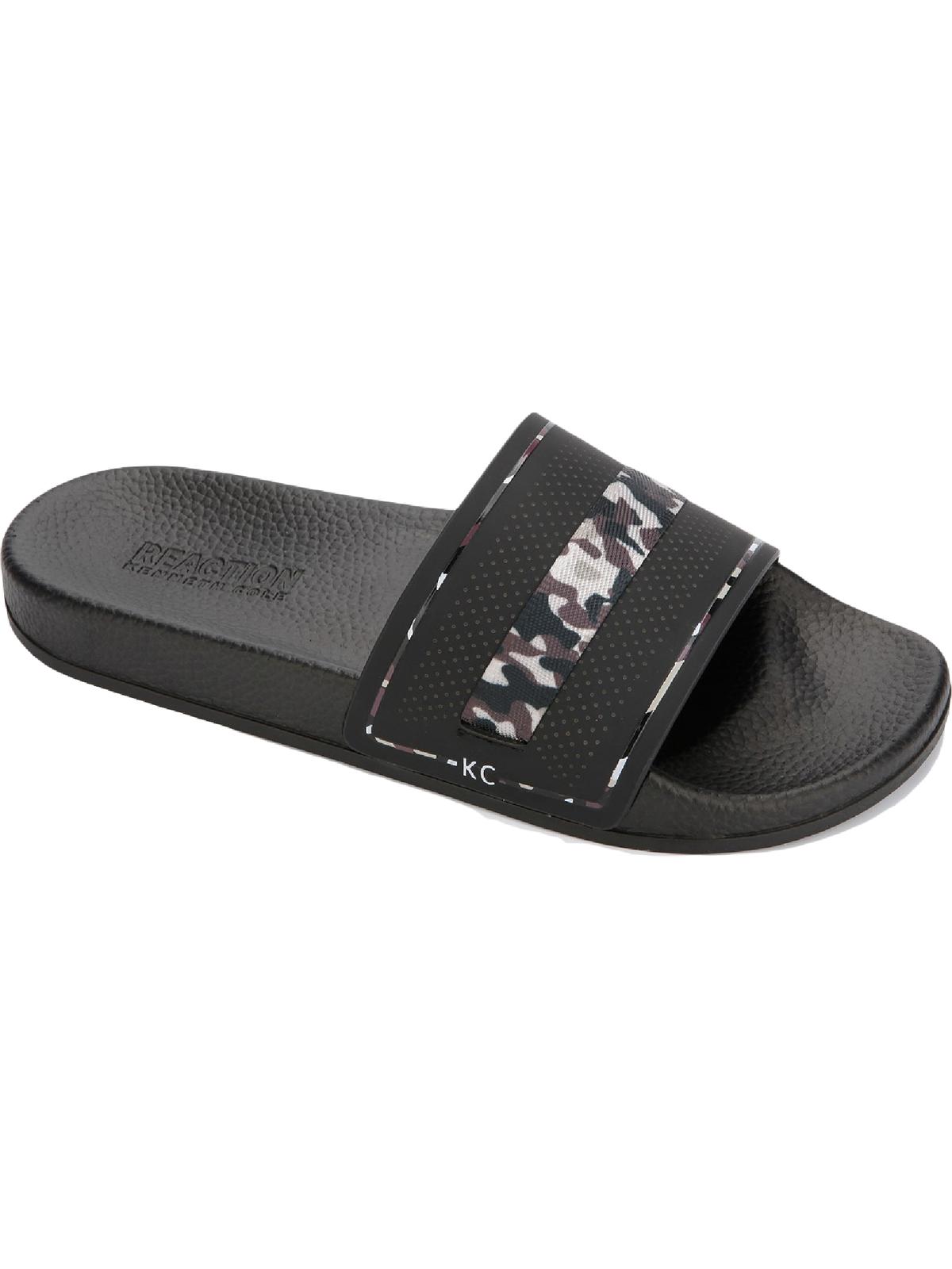 Kenneth Cole Reaction Mens Screen Mixed Slide Pool Slides Black 8 ...