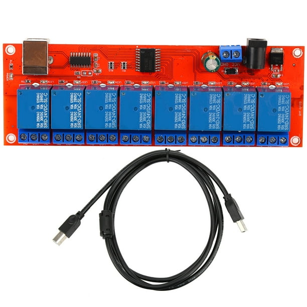 Relay Module Interface Board for LowLevel Trigger USB Serial Port DIY Electrical Supplies24V ...