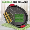 13-Inch Nonstick Pizza Tray - Round Carbon Steel Non-Stick Pizza Pan ...