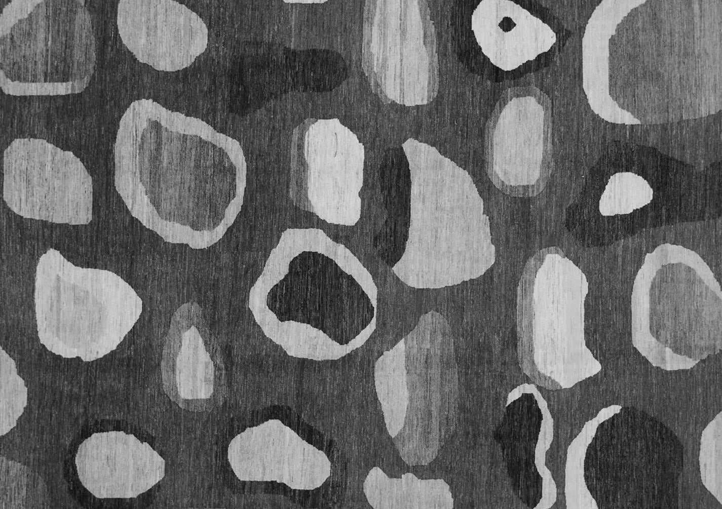 Ahgly Company Indoor Rectangle Abstract Gray Modern Area Rugs, 5' x 7 ...