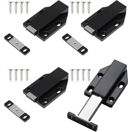 4 Pieces Magnetic Push Latches, Push to Open Closet Door Damper ...