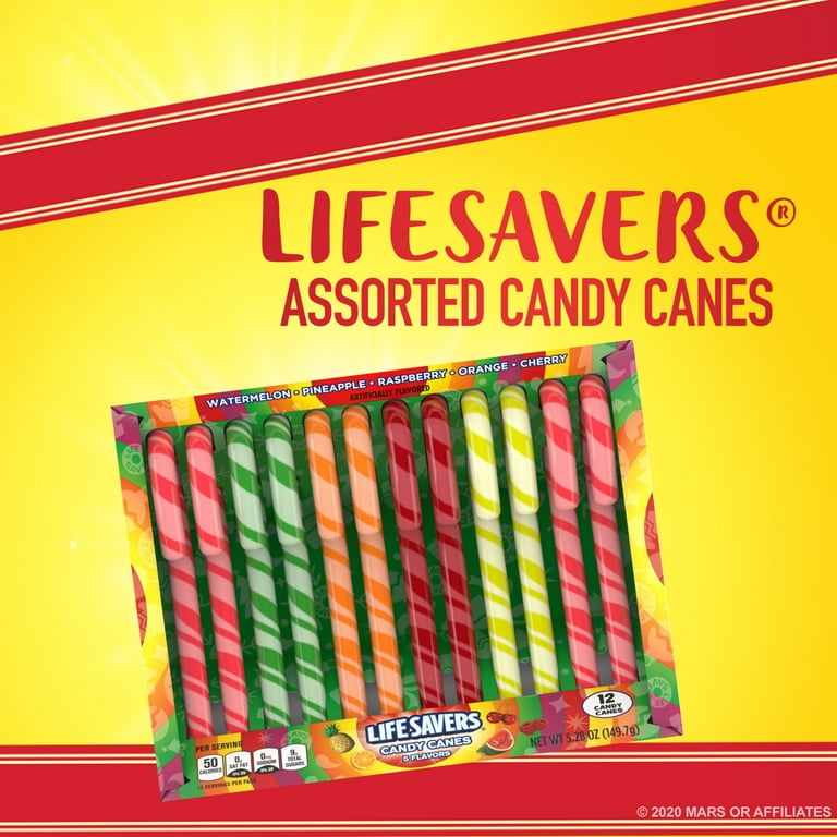 Life Savers Candy Cane Flavors Life Savers Candy Canes, Butter Rum (12