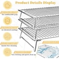 3 Tier Cooling Racks for Cooking and Baking, 304 Stainless Steel ...
