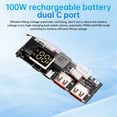 QC3.0 100W Bidirectional Fast Charge Mobile Power Module Power Bank ...