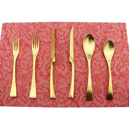 24-Piece Flatware Set,Extra Thick Heavy Duty - 18/10 Stainless Steel ...