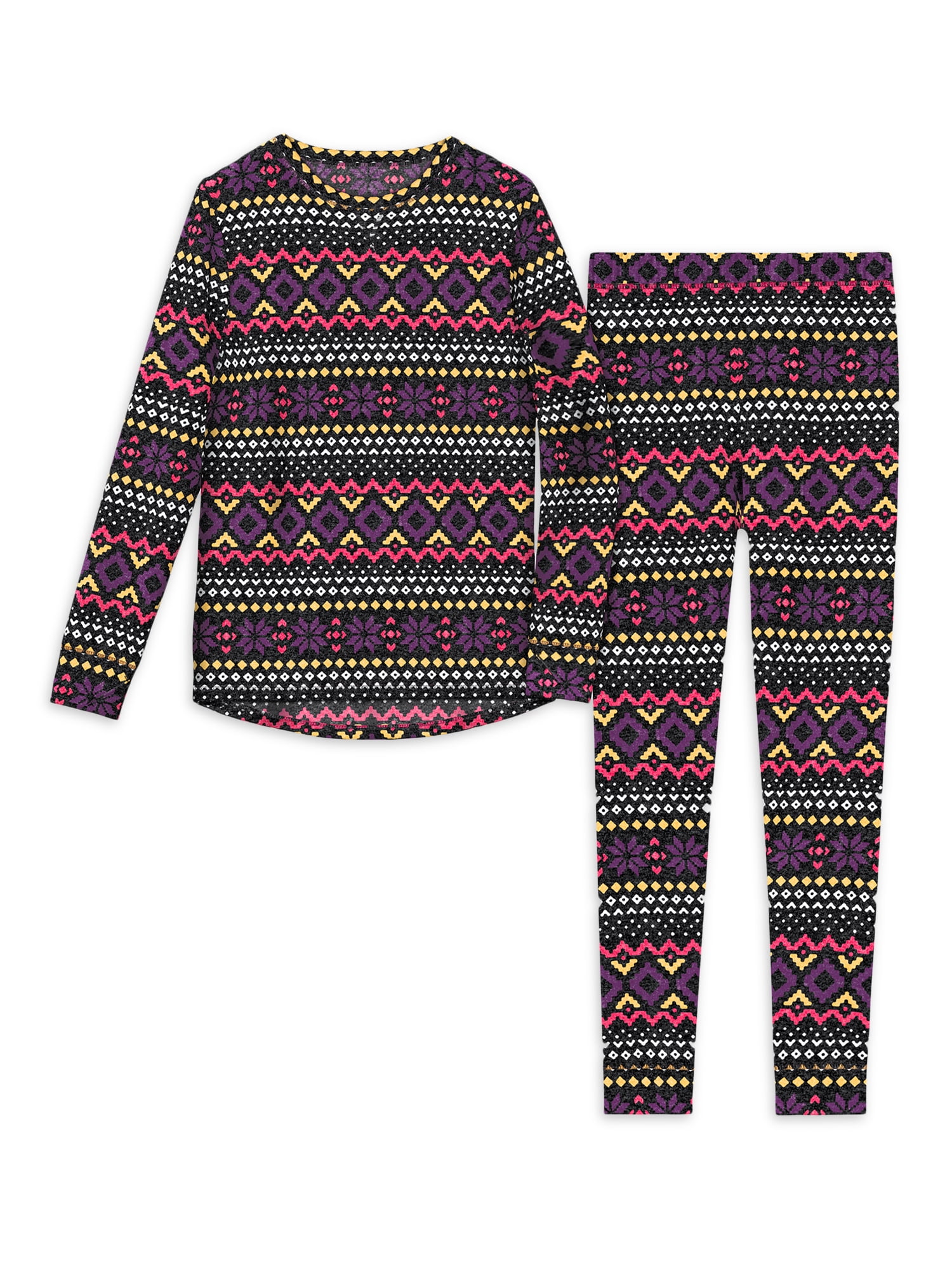 Climate Right Girls Fleece Top & Bottom Set, Sizes XS-2XL - Walmart.com