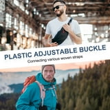 Uxcell Plastic Tri-glide Slide Buckle Belt Adjuster Sliders Webbing ...