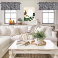 Black Swirling Lines Valances for Windows, Curves Waves Modern Abstract ...