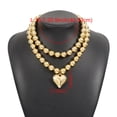 2 PCS Stylish Heart Pendant Necklace CCB Beads Necklace Party Jewelry ...