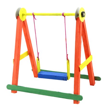 Wooden DIY Mini Swing Model W/ Coloring Tools Building Construction ...