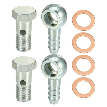 Unique Bargains 2 Set 12mm ID 10 mm OD M12x1.5 Car Banjo Hose Barb Bolt Fittings Universal Banjo ...