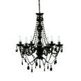 Gypsy Color Acrylic Crystal Chandelier, Black 6 Light Ceiling Mount ...