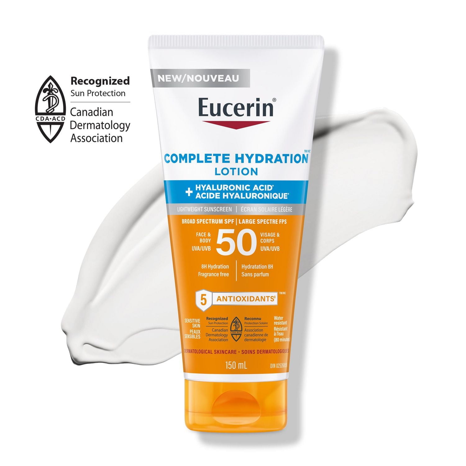Écran Solaire pour corps et visage Eucerin Sun Hydratation complète ...