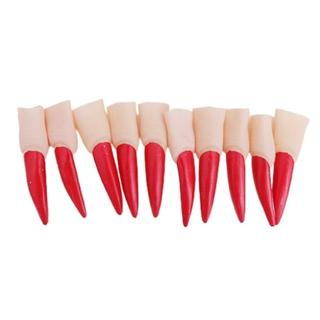 Trayknick 10Pcs Cosplay Fake Nails Realistic Funny Terrible Horror No ...