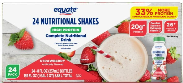 Equate High Protein Nutritional Shake, Complete Nutritional Drink, 20g ...