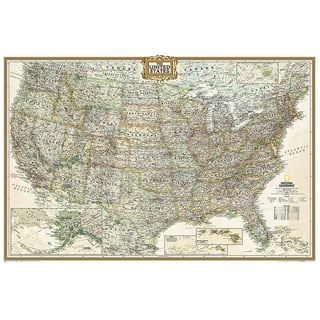 24x36 United States, USA US Executive Wall Map Poster Mural, 46% OFF