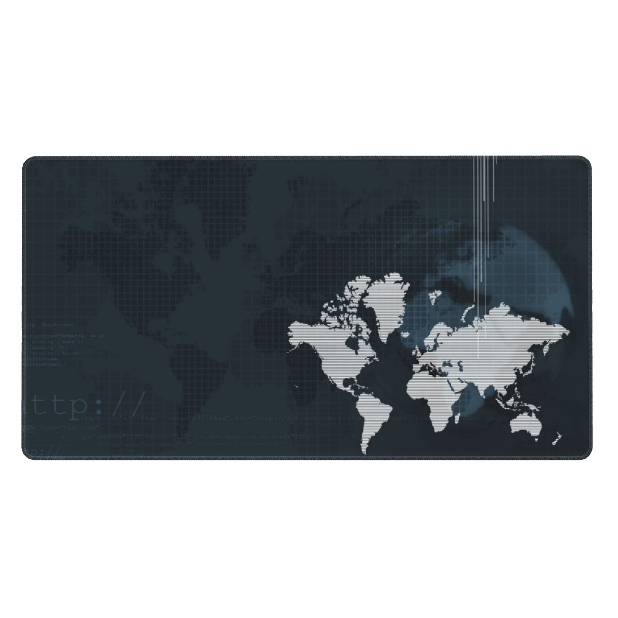 Large Mouse Pad, Internet Geometric World Map Non-Slip Waterproof ...