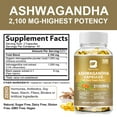 Organic Ashwagandha 2,100 mg - 120 Veggie Capsules Pure Organic ...
