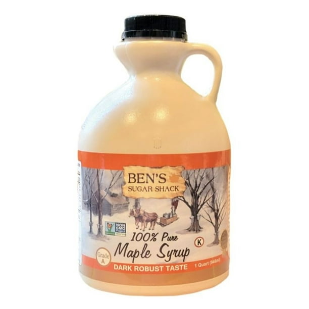 Ben's Sugar Shack SSPQT Pure Maple Syrup, Grade A Dark Robust Taste 1 ...