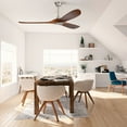 Sofucor 60" Modern Ceiling Fan Remote Control, 3 Blades Reverse Airflow ...