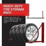 Stalwart Tire Rack - 32 to 50in Adjustable Wall Mounted Tire Storage ...