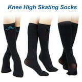 SKATING SPIRIT Figure Skating Socks (2 Pairs), Knee high, Extra wide ...
