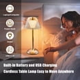 Joyfair Cordless Lamp, Rechargeable 3 Color Dimmable Desk Table Lamp ...