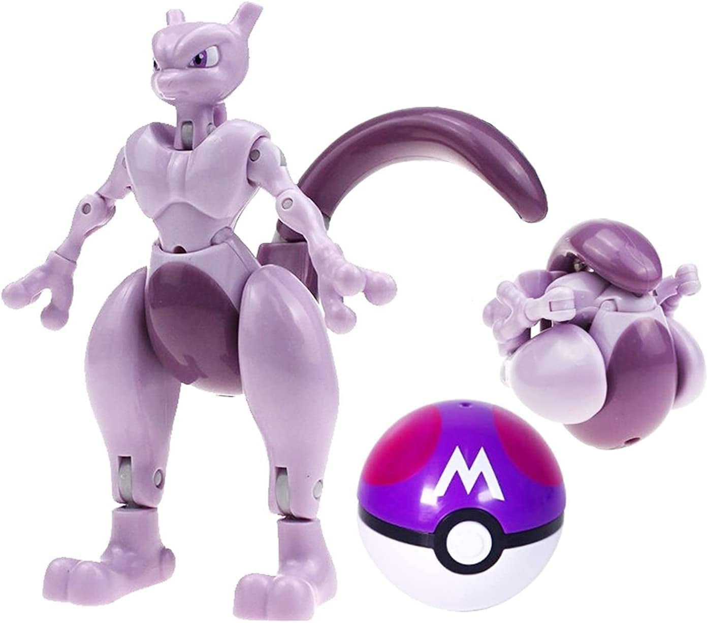 KEOGAU Mewtwo Pokeball Figura de batalla de 5.1 pulgadas - Figura de ...