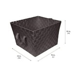 Simplify Woven Strap Polypropylene Baskets, 13" x 15", Brown - Walmart.com