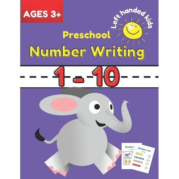 Preschool Number Writing 1 - 10 Left handed kids Ages 3+ : Educational ...