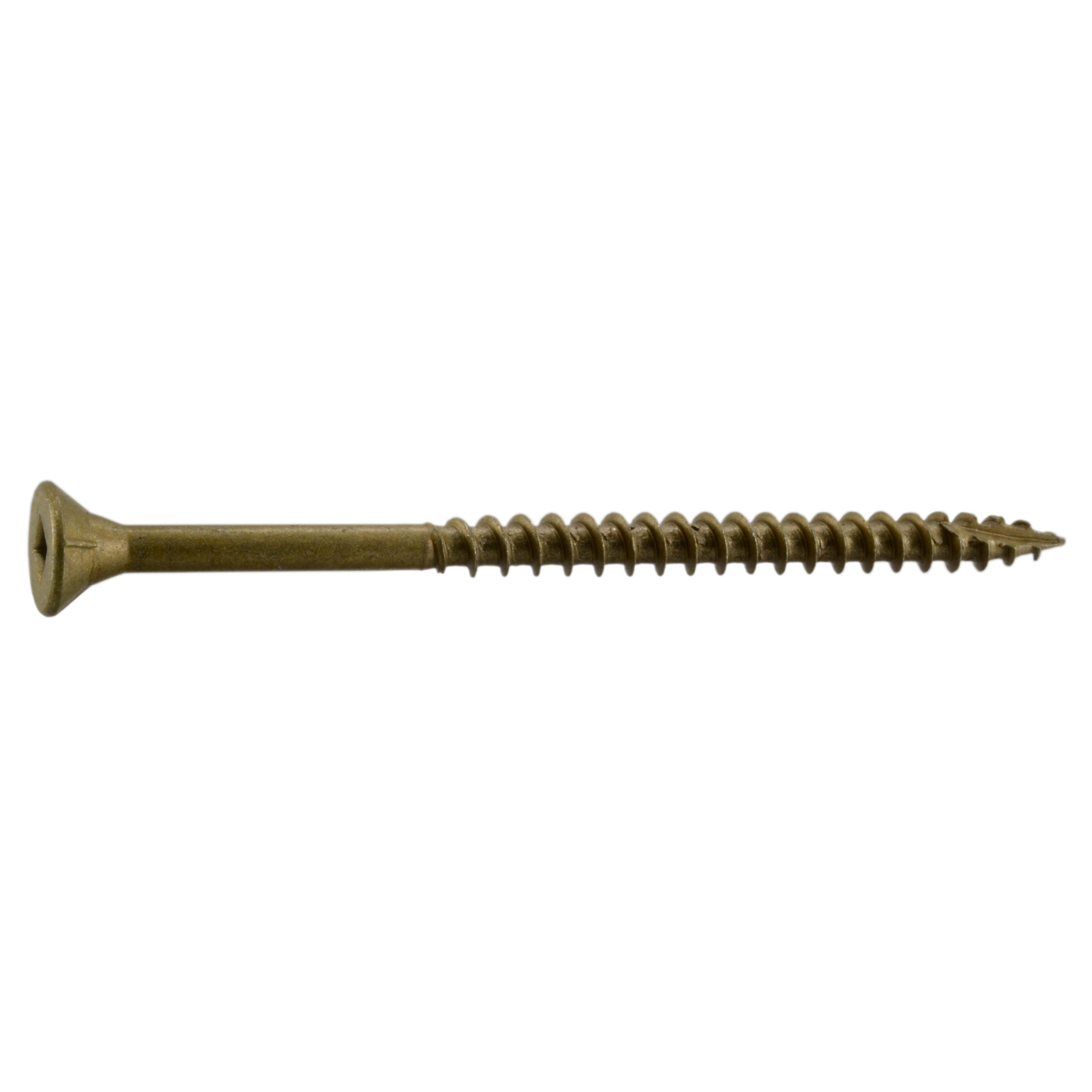 #8 x 3" Tan Ruspert Coated Steel Square Drive Bugle Head Deck Screws ...