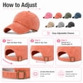 Black Unisex Vintage Washed Baseball Cap,Small Unstructured Adjustable ...