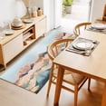 Area Rug 2x6ft Abstract Pink Green Mountain Area Rugs for Kitchen ...