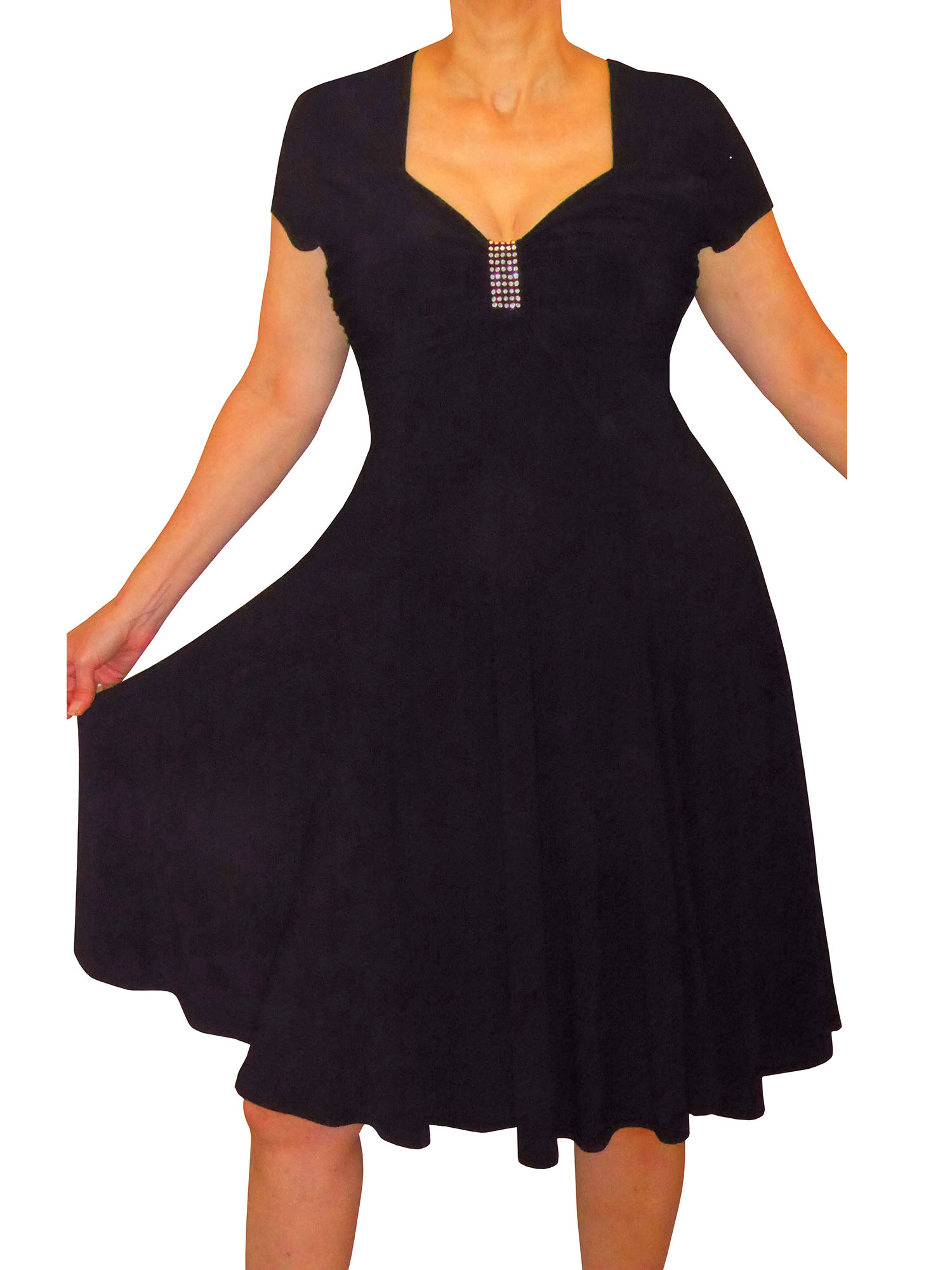 Funfash Plus Size Clothing For Women Slimming Empire Waist Black
