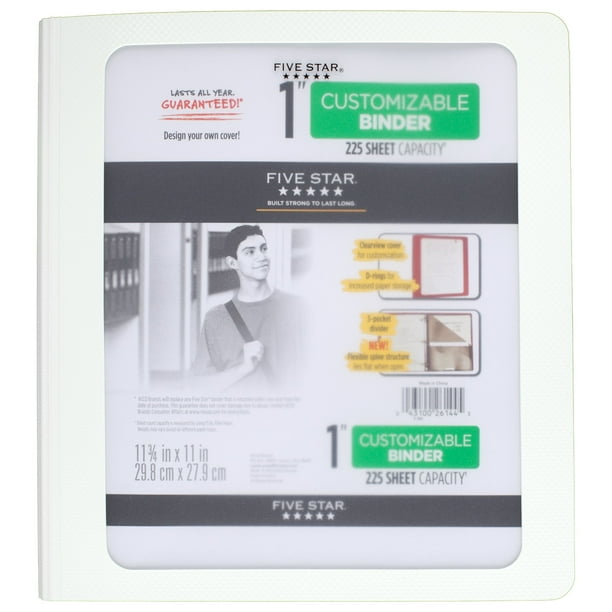 Five Star 1 inch Customizable Binder - Binders - Walmart.com - Walmart.com