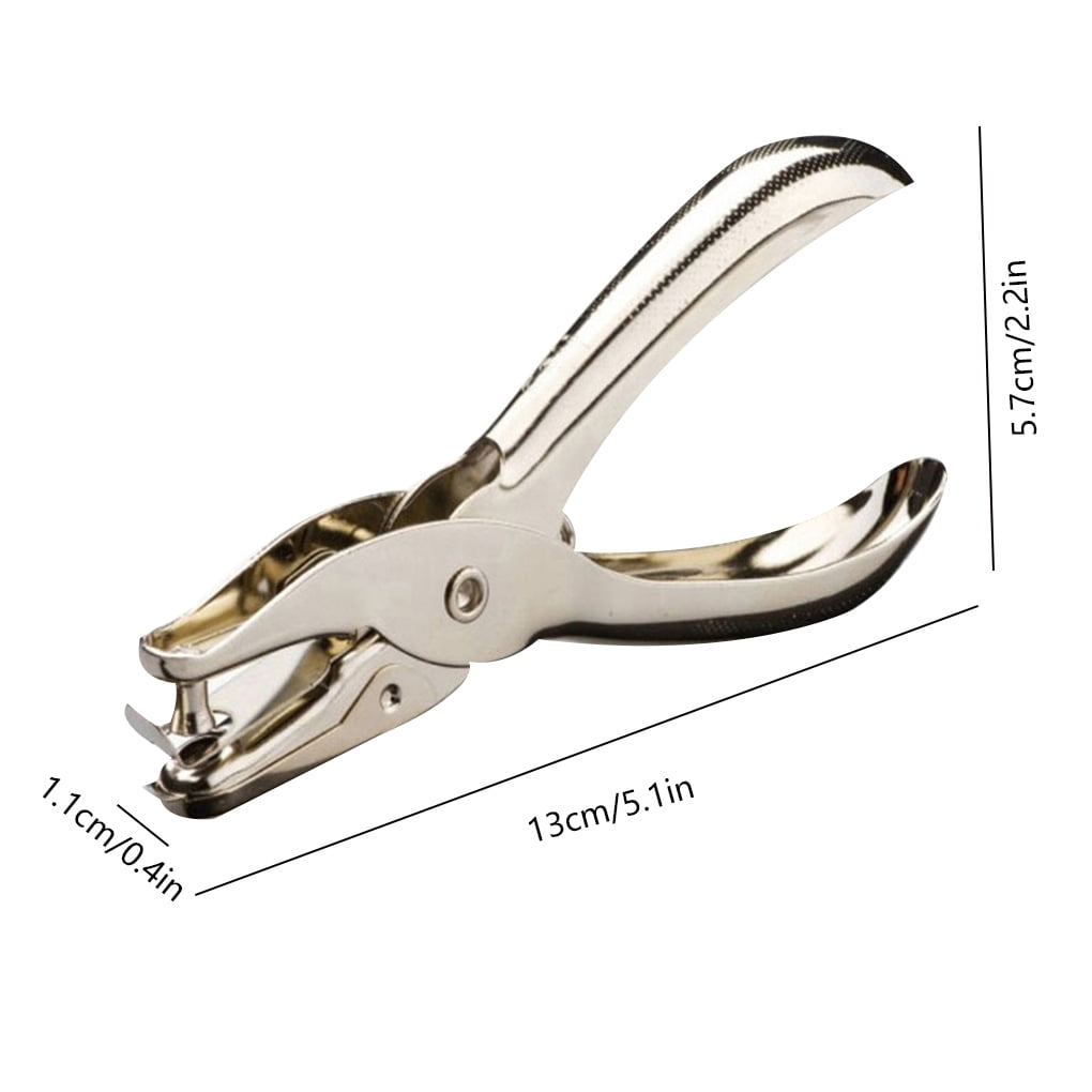 Hi.FANCY 6mm Diameter Hole Handheld Puncher 1-8 Pages Metal Punch Plier ...