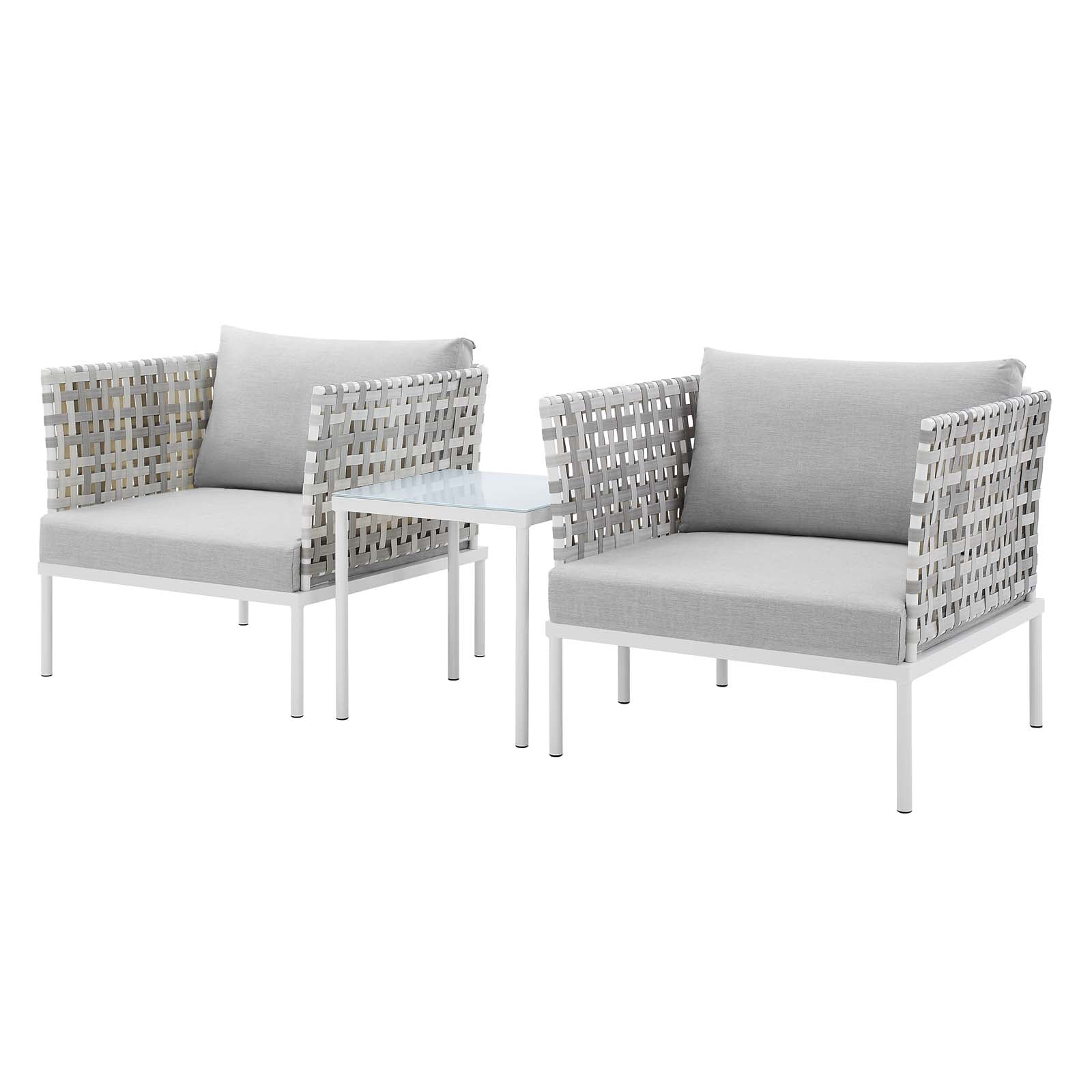 Lounge Chair Table Set, Sunbrella, Aluminum, Metal, Steel, Grey Gray ...
