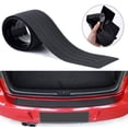 Black Decorative Rubber Sheet Rear Guard Bumper Sticker Panel Protector ...