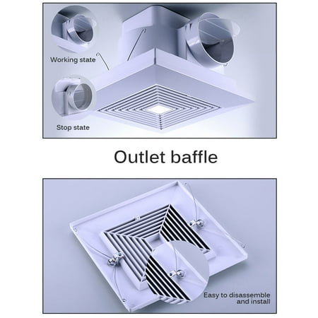 Square Ventilator White Mute Safe Easy Installation ceiling Ceiling ...