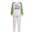 Teenage Mutant Ninja Turtles Girls Long Sleeve Top and Pants Velour Pajama Set, 2-Piece, Sizes 4 ...