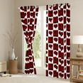 Feelyou Love Heart Curtains Pack of 2 (52x84 Each), Black Red Buffalo ...