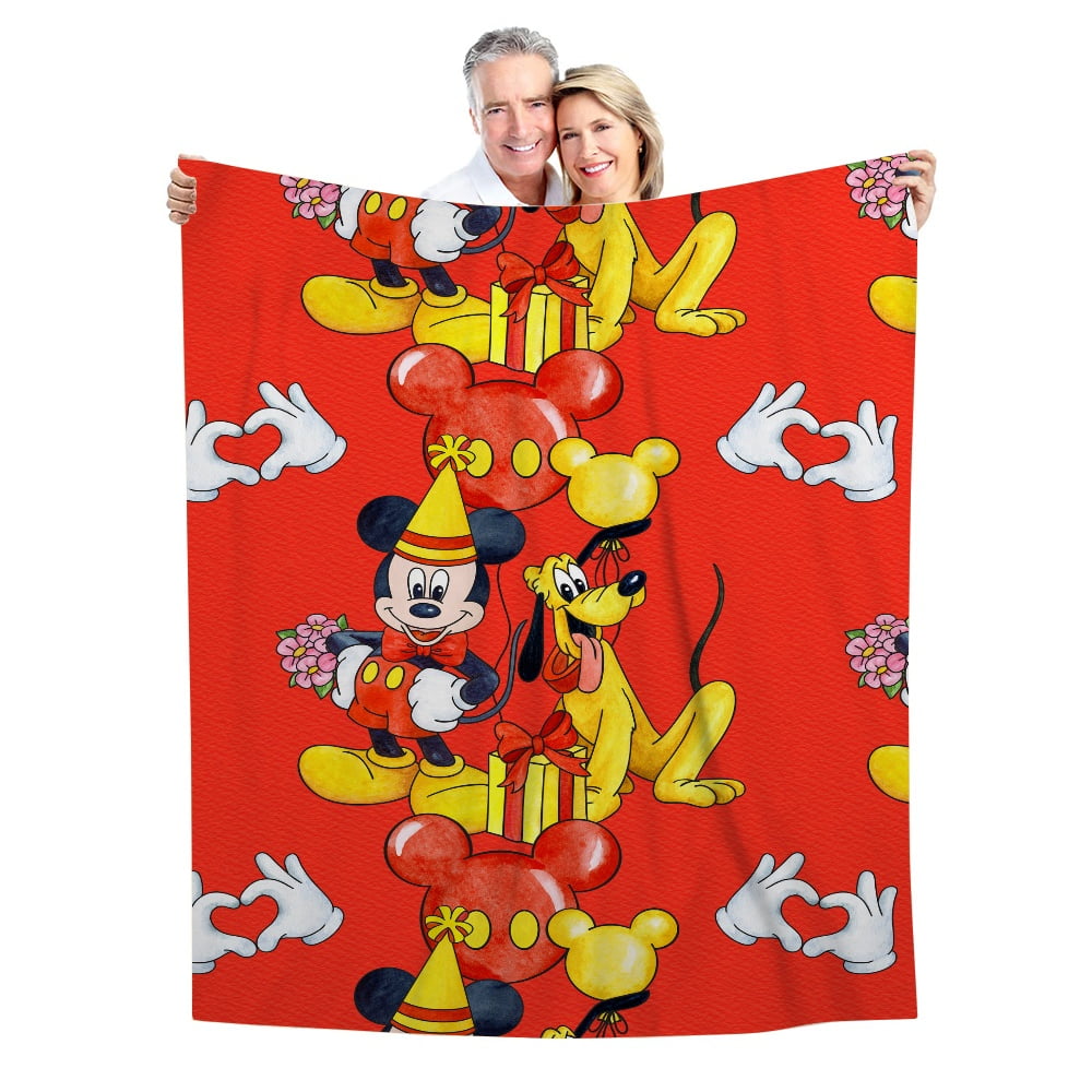 Mickey Mouse Throw Blanket Ultra Soft Bed Cover Plush for Kids Girls ...